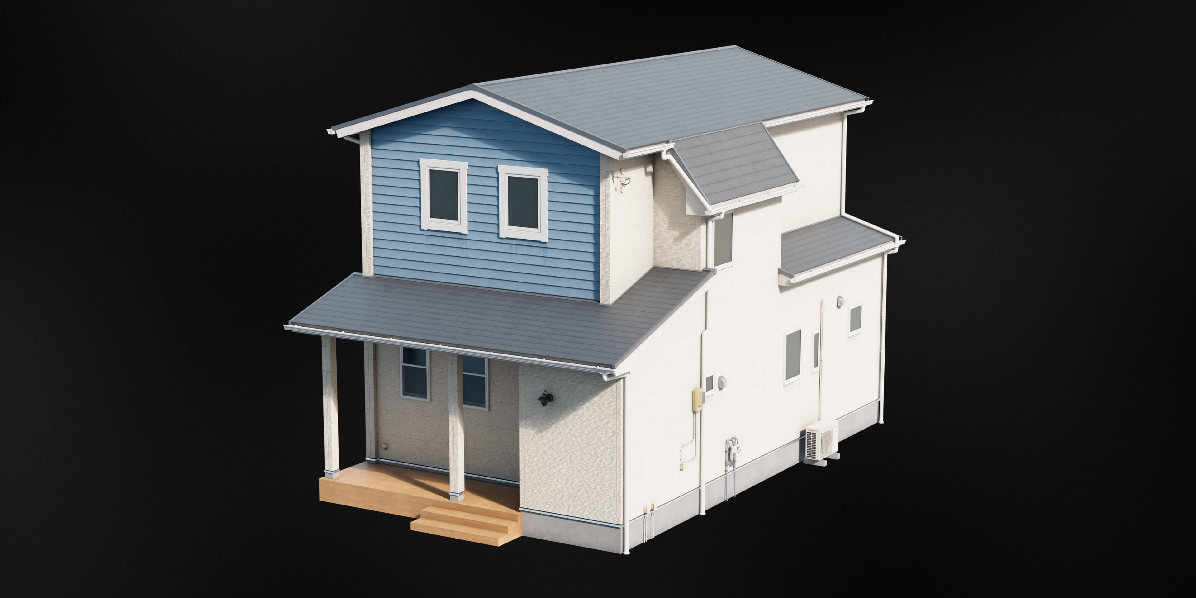 Japanese Modern House - TYO-FS04 3D Model by solo_GRV