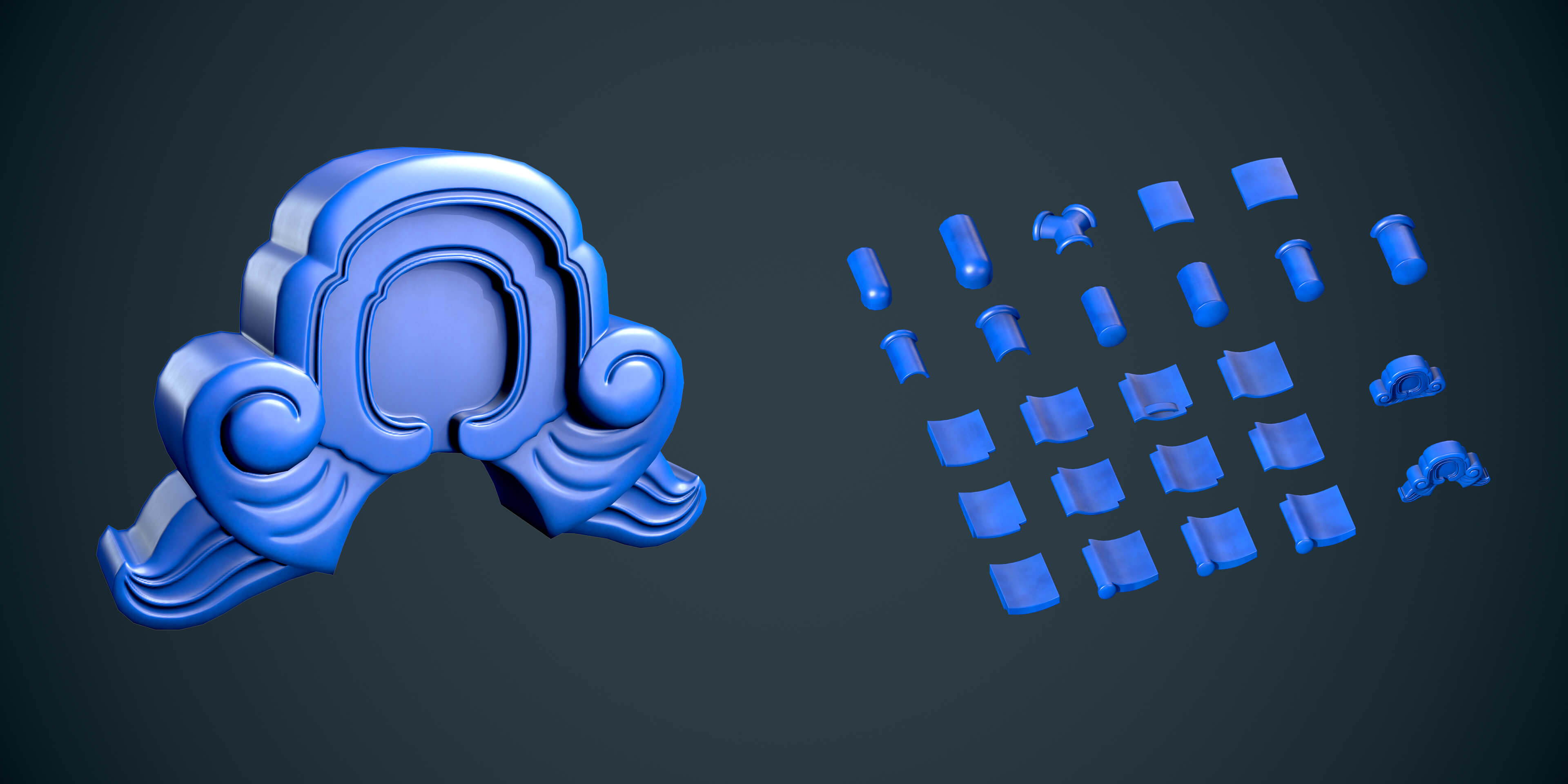 Japanese Roof Tiles J53A - 3D Model by solo_GRV