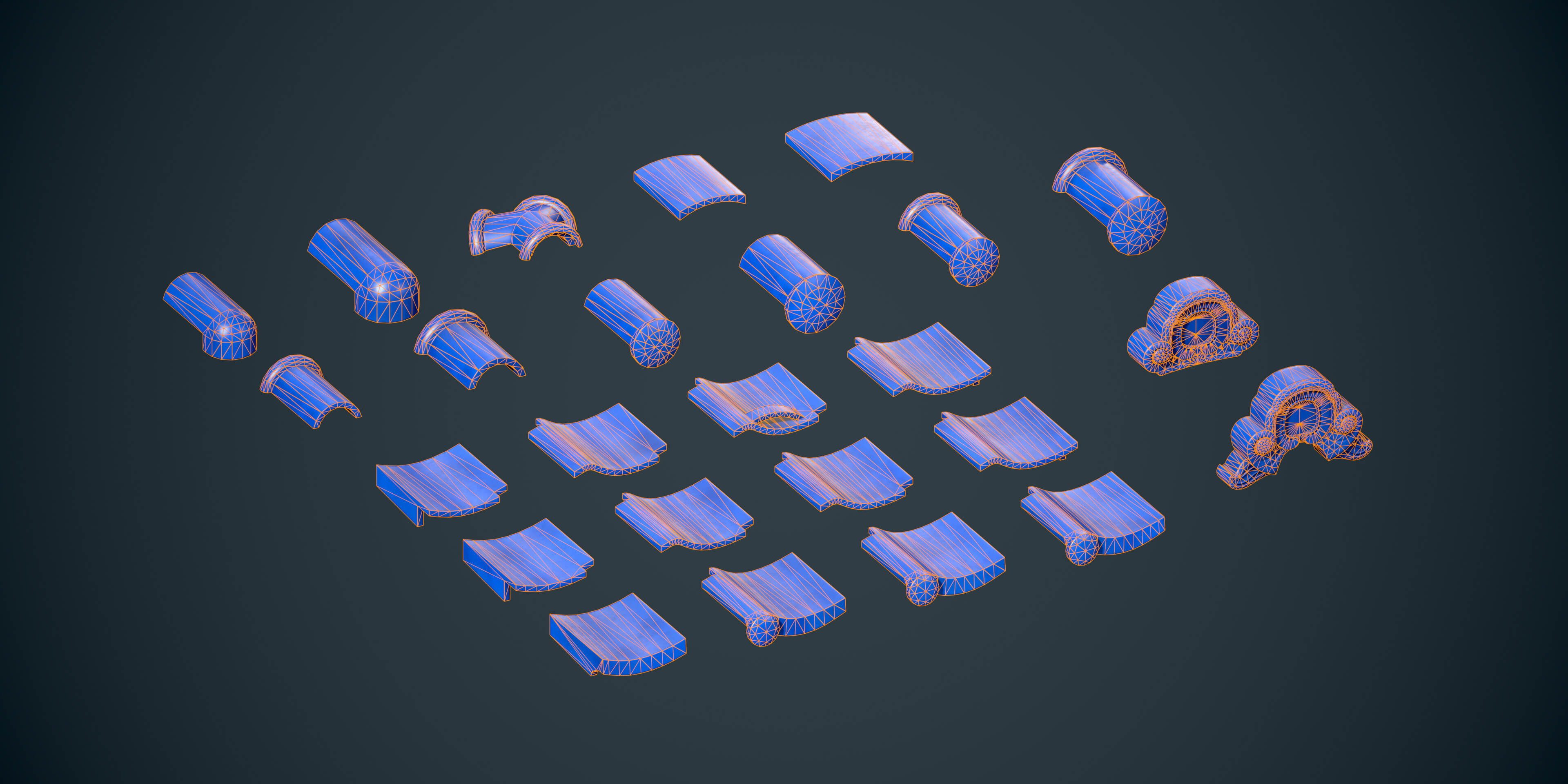 Japanese Roof Tiles J53A - 3D Model by solo_GRV