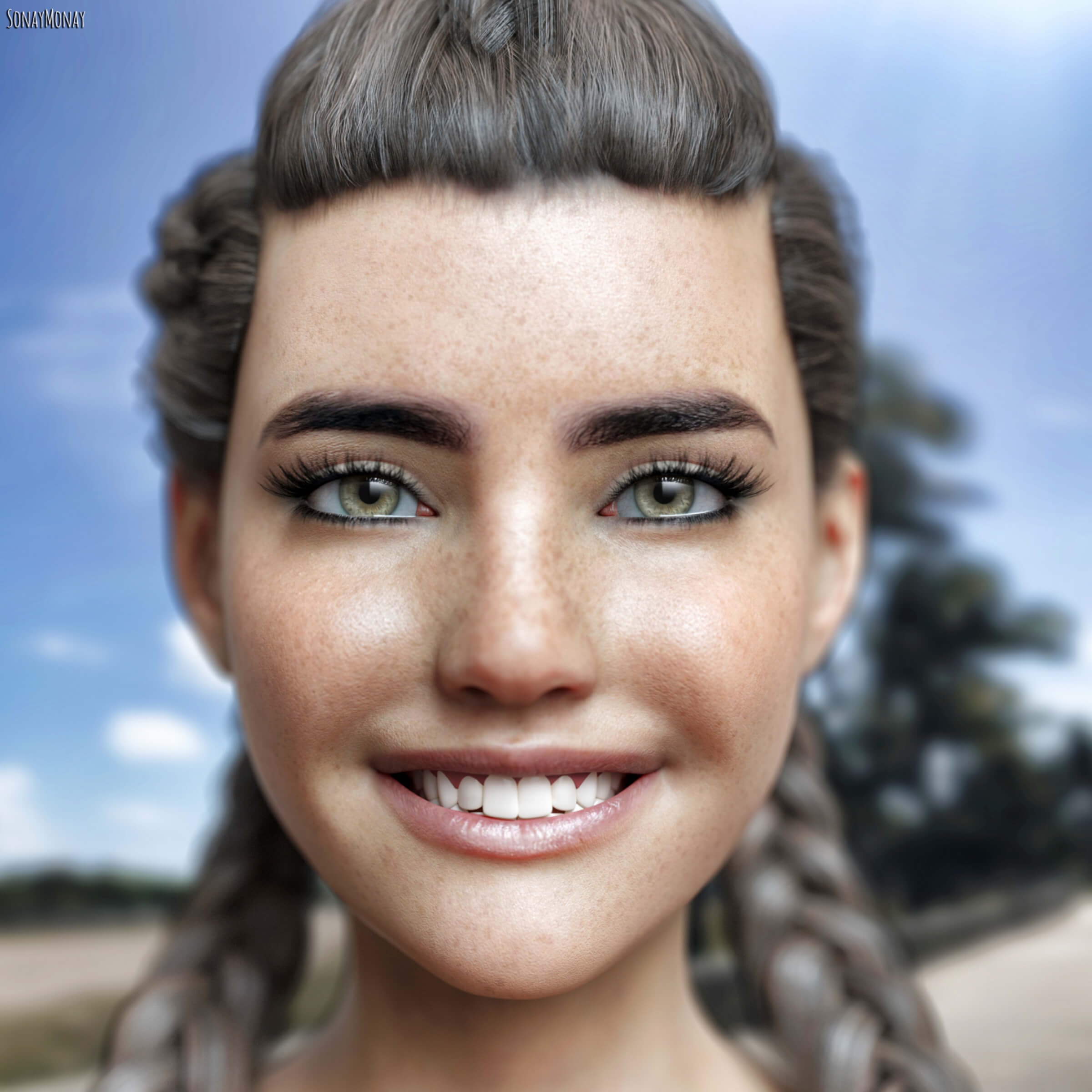 Brenda Portrait 3D Render, Digital Art by sonaymonay