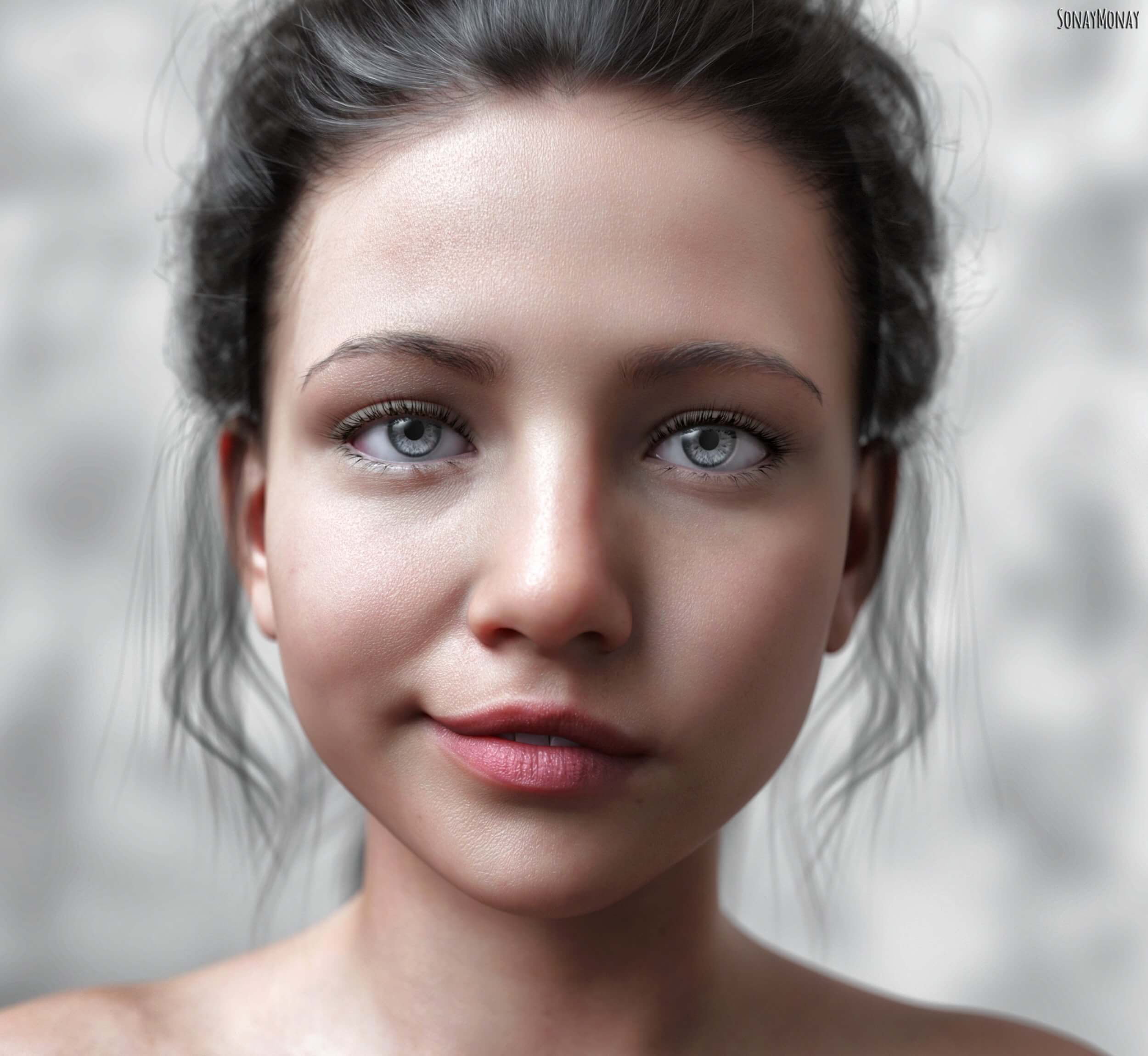 Ensley Portrait 3D Render, Digital Art by sonaymonay