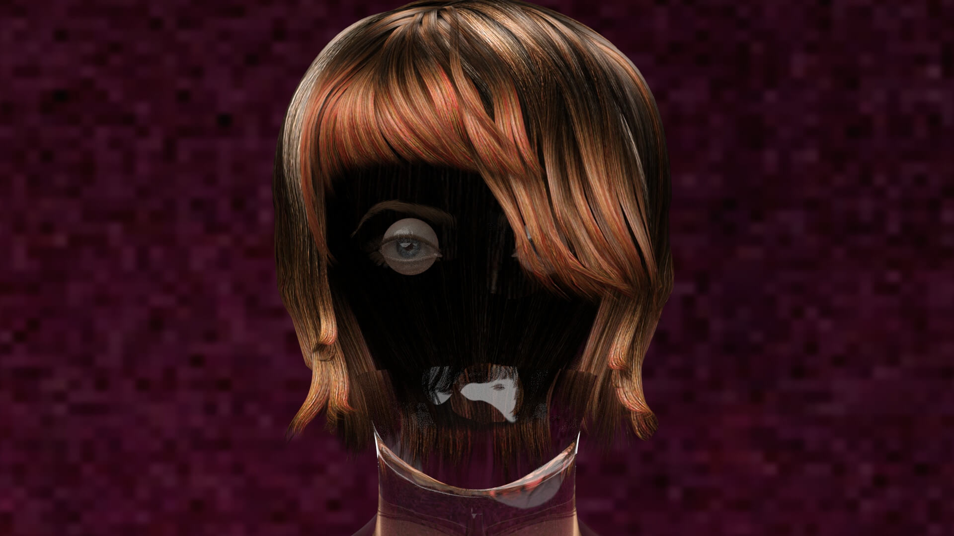 Lady with a glass head 3D Render, Digital Art by sonny-conner