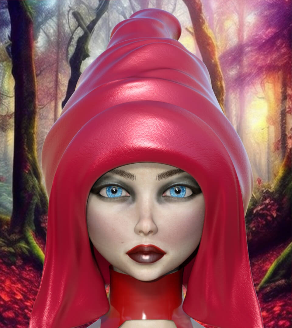 Lil Red Riddin Hood 3D Render, Digital Art by sonny-conner