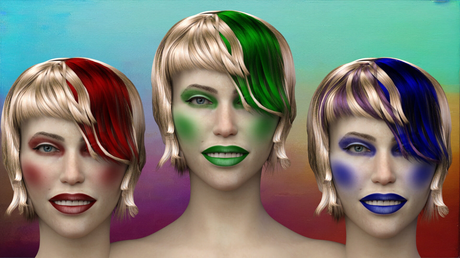 RGB Makeup 3D Render, Digital Art by sonny-conner