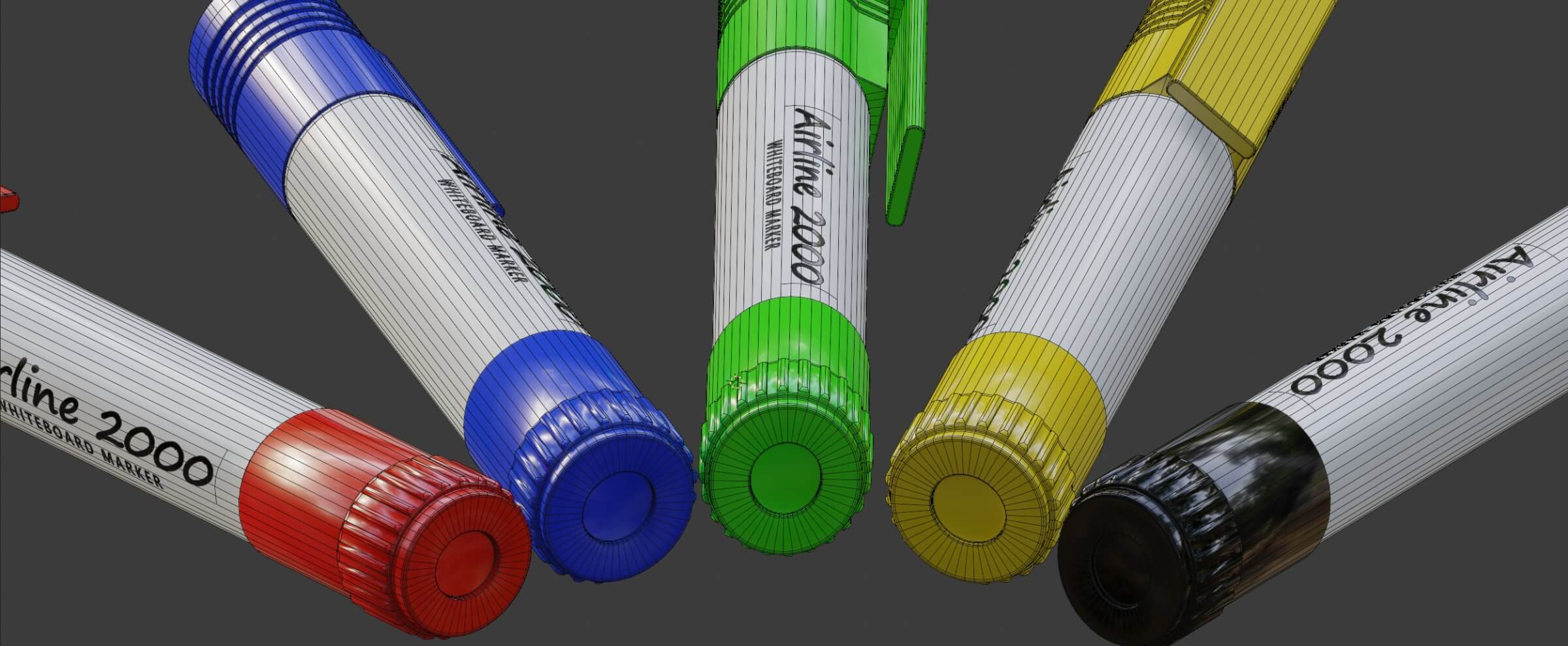 Marker Pens - 3D Model by sono2000