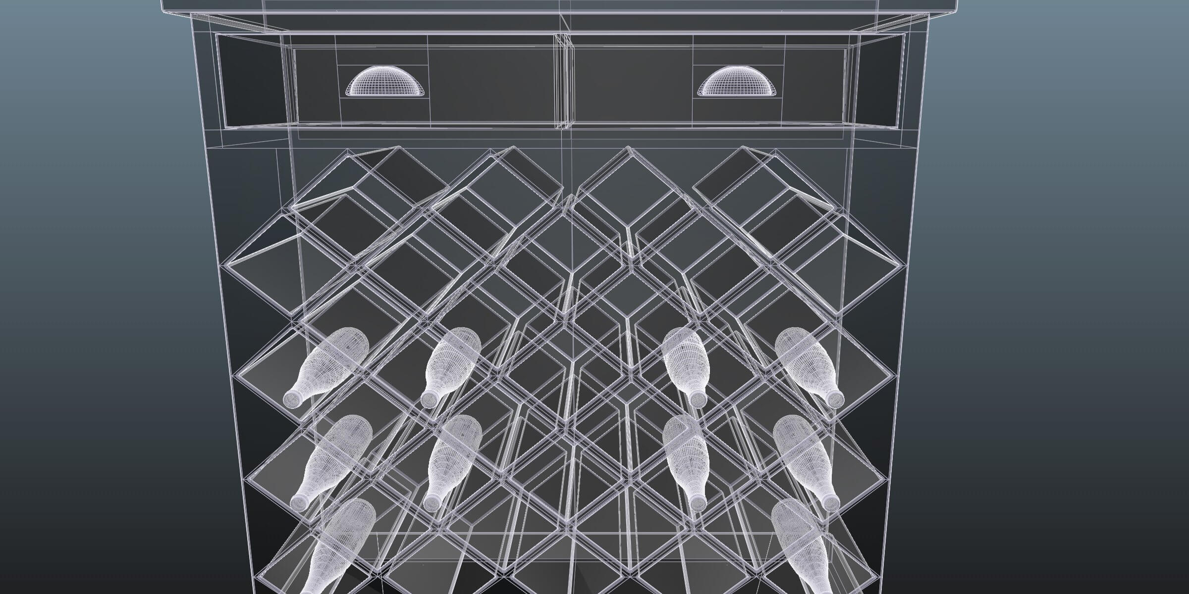 Wine Rack - 3D Model by sono2000