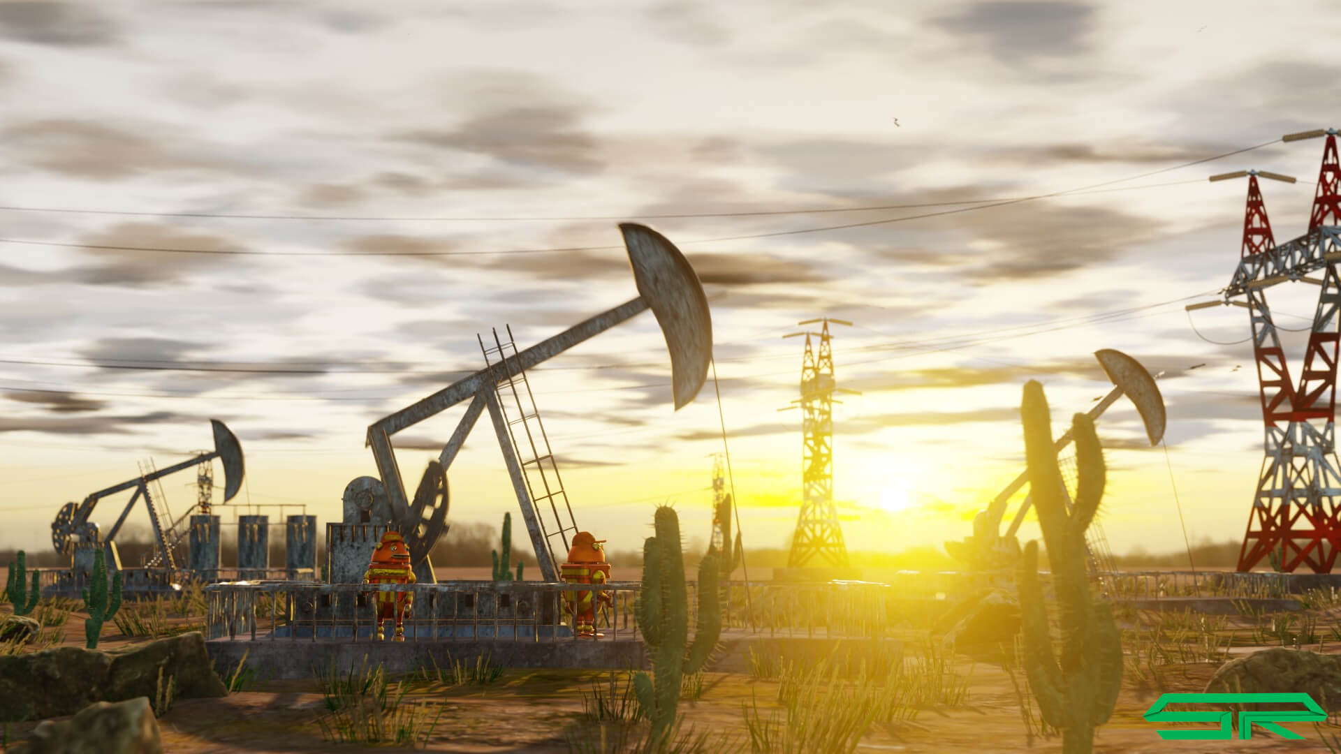 Oil fields mechanical world 3D Render by Sorian Romeo