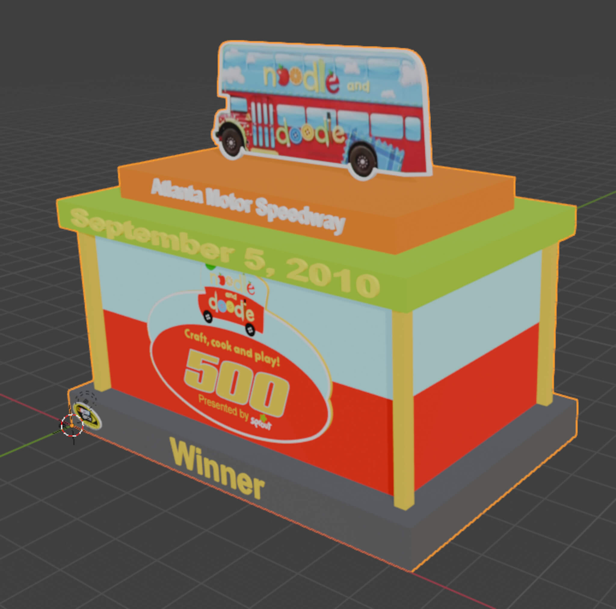 Noodle & Doodle 500 Trophy - Free 3D Model by SOTProductions