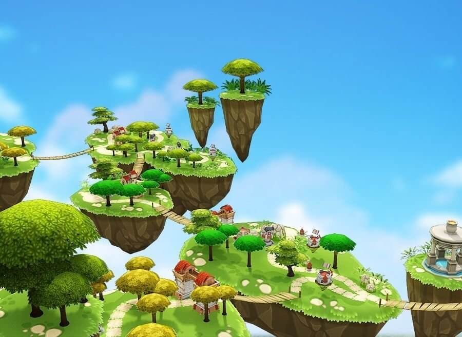 Floating Island - 3D Model by souchenki