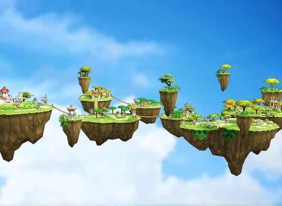 Floating Island - 3D Model by souchenki