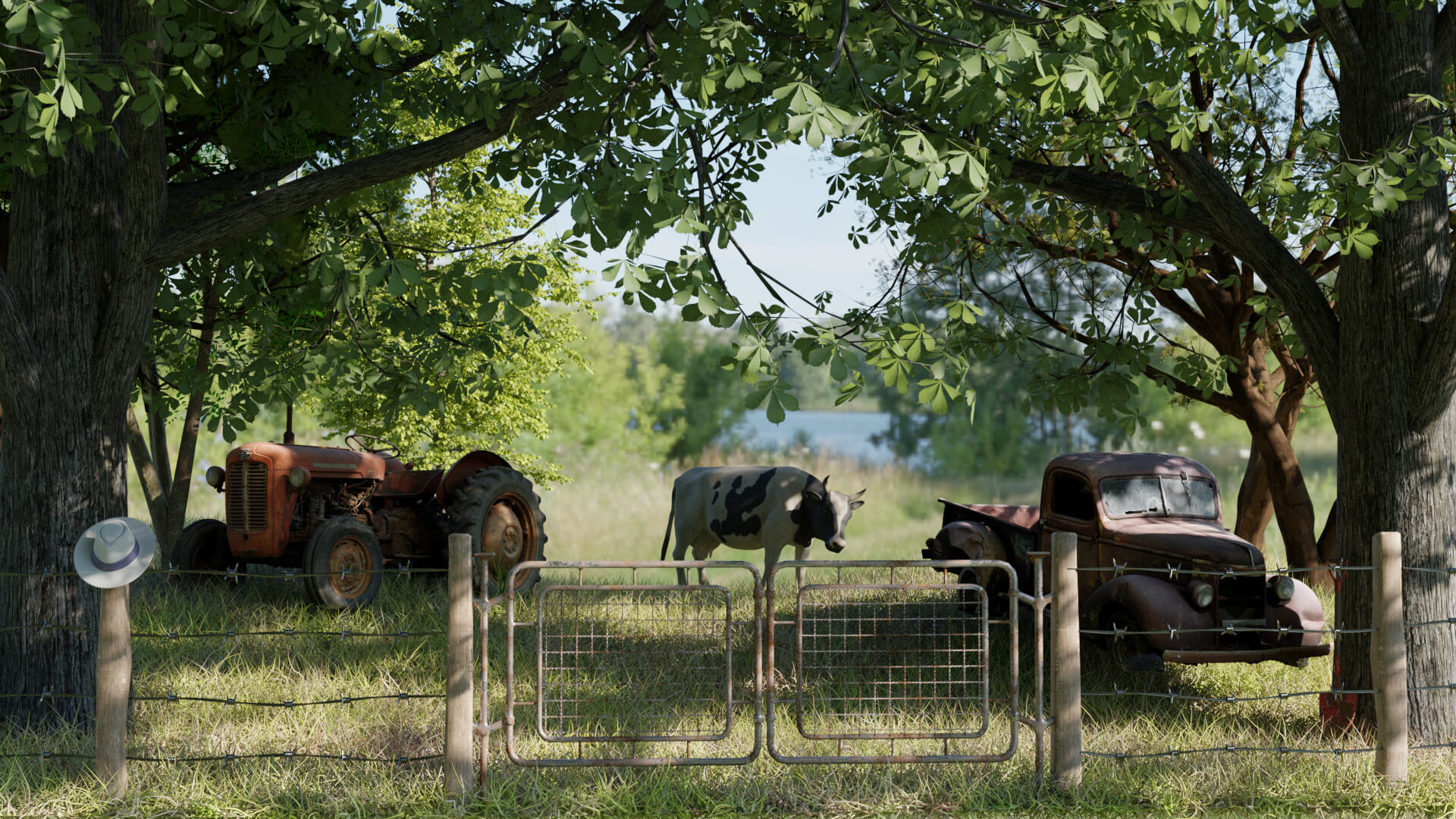 Out to Pasture 3D Render, Digital Art by Soulcatcher65