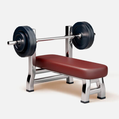 Bench Press Stylized - 3D Model by SoulDELF