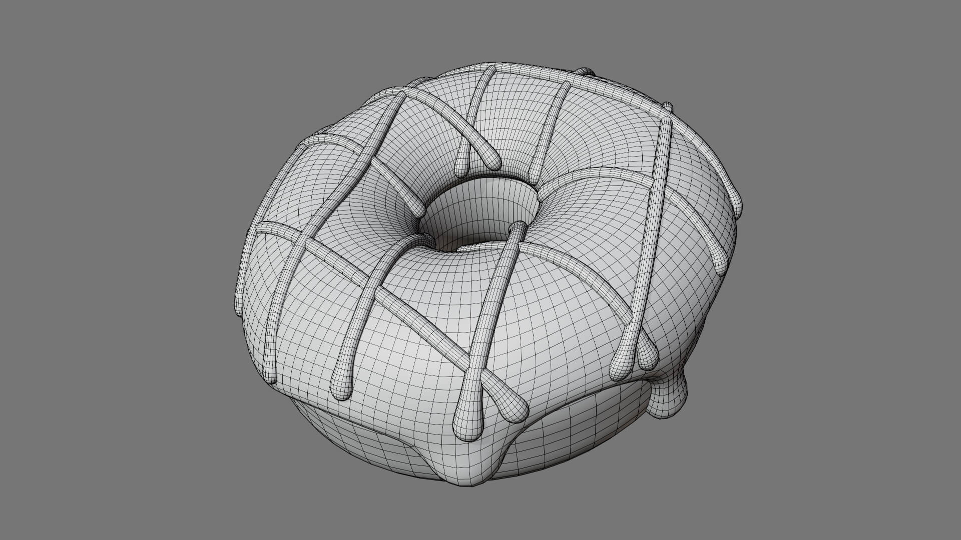 Blue Donut With Topping - 3D Model by SoulDELF