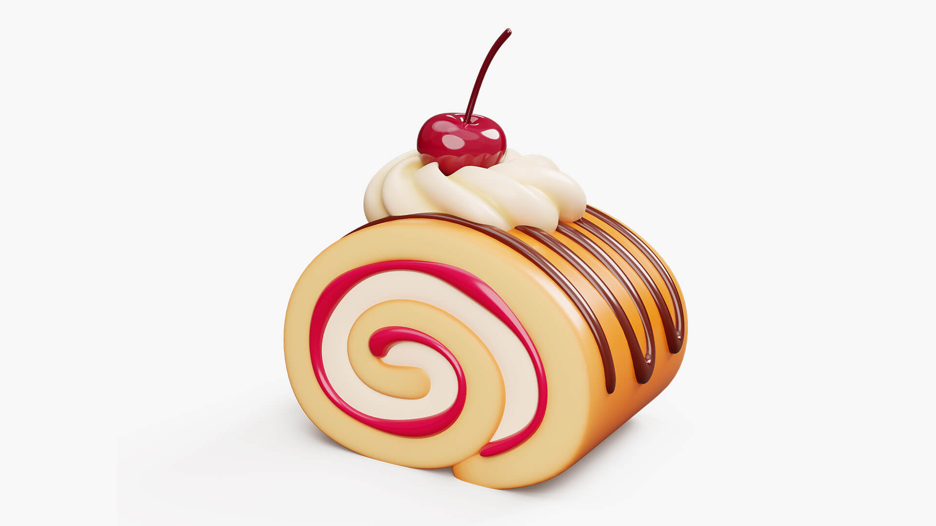 Cake Roll Stylized - 3D Model by SoulDELF