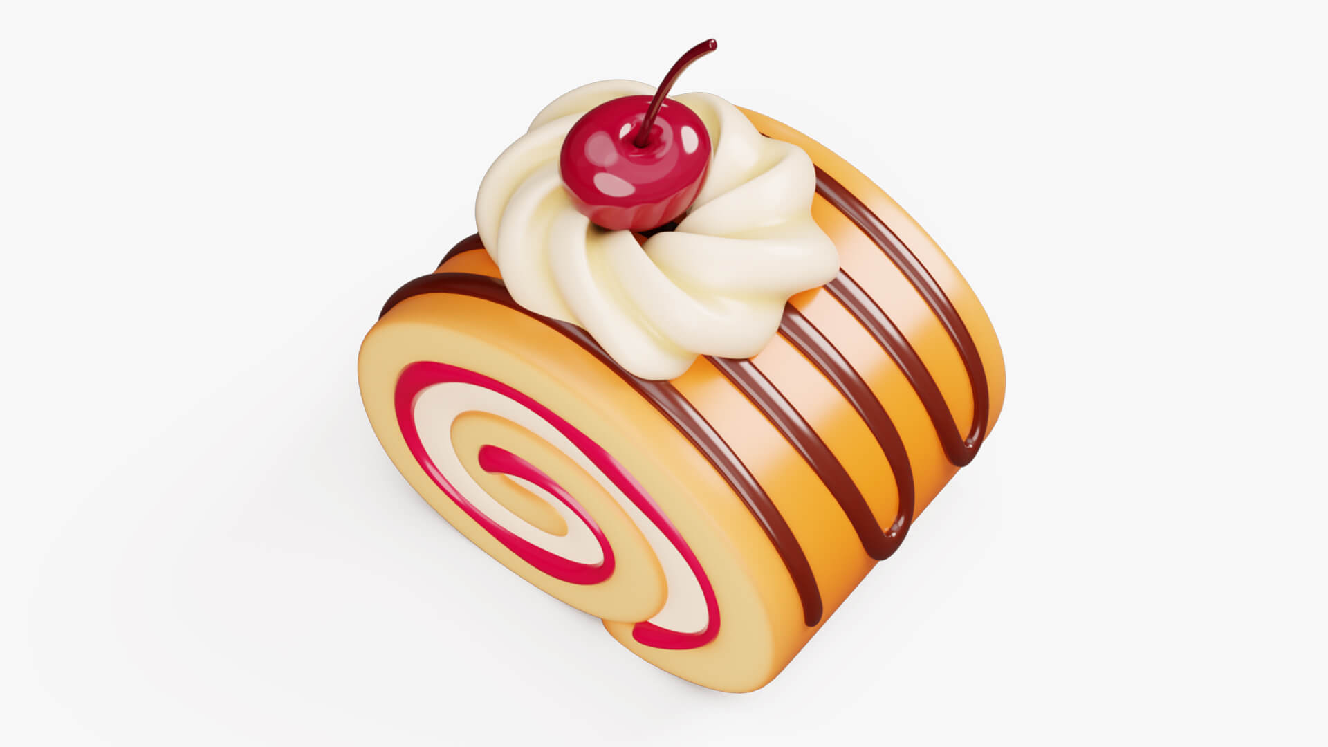 Cake Roll Stylized - 3D Model by SoulDELF