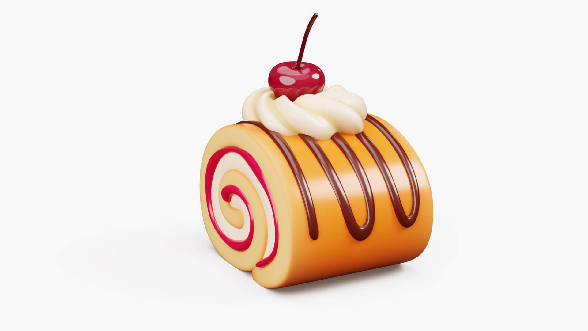 Cake Roll Stylized - 3D Model by SoulDELF