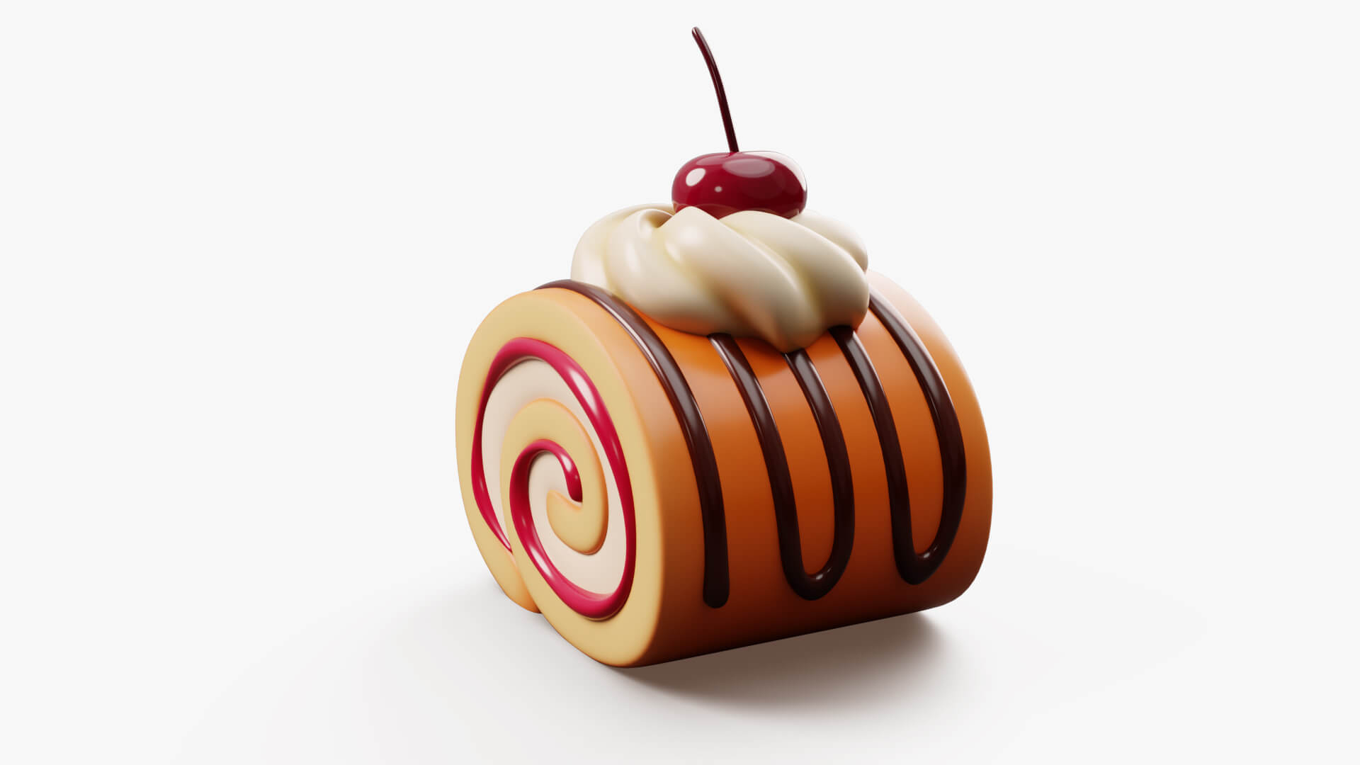 Cake Roll Stylized - 3D Model by SoulDELF