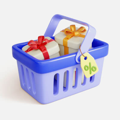Discount Shopping Basket - 3D Model by SoulDELF