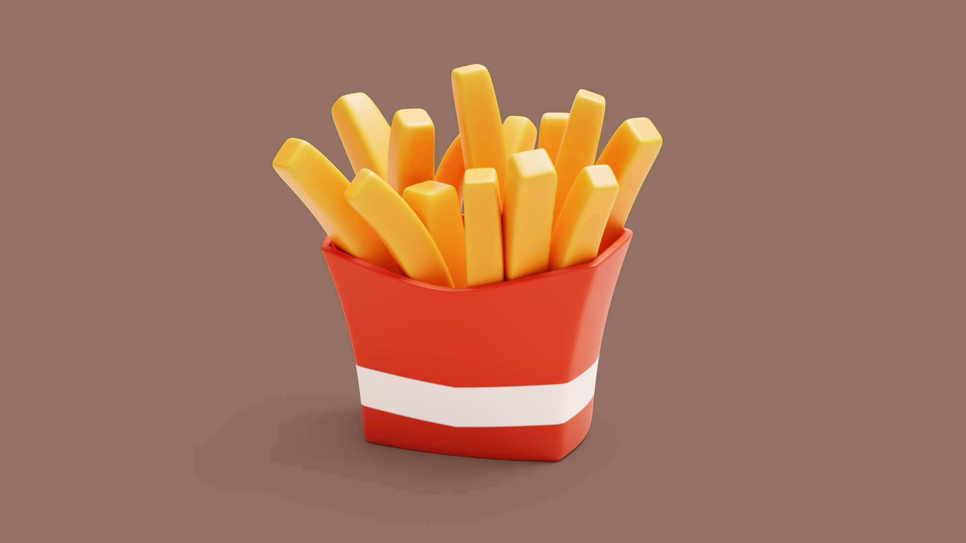French Fries Stylized - 3D Model by SoulDELF