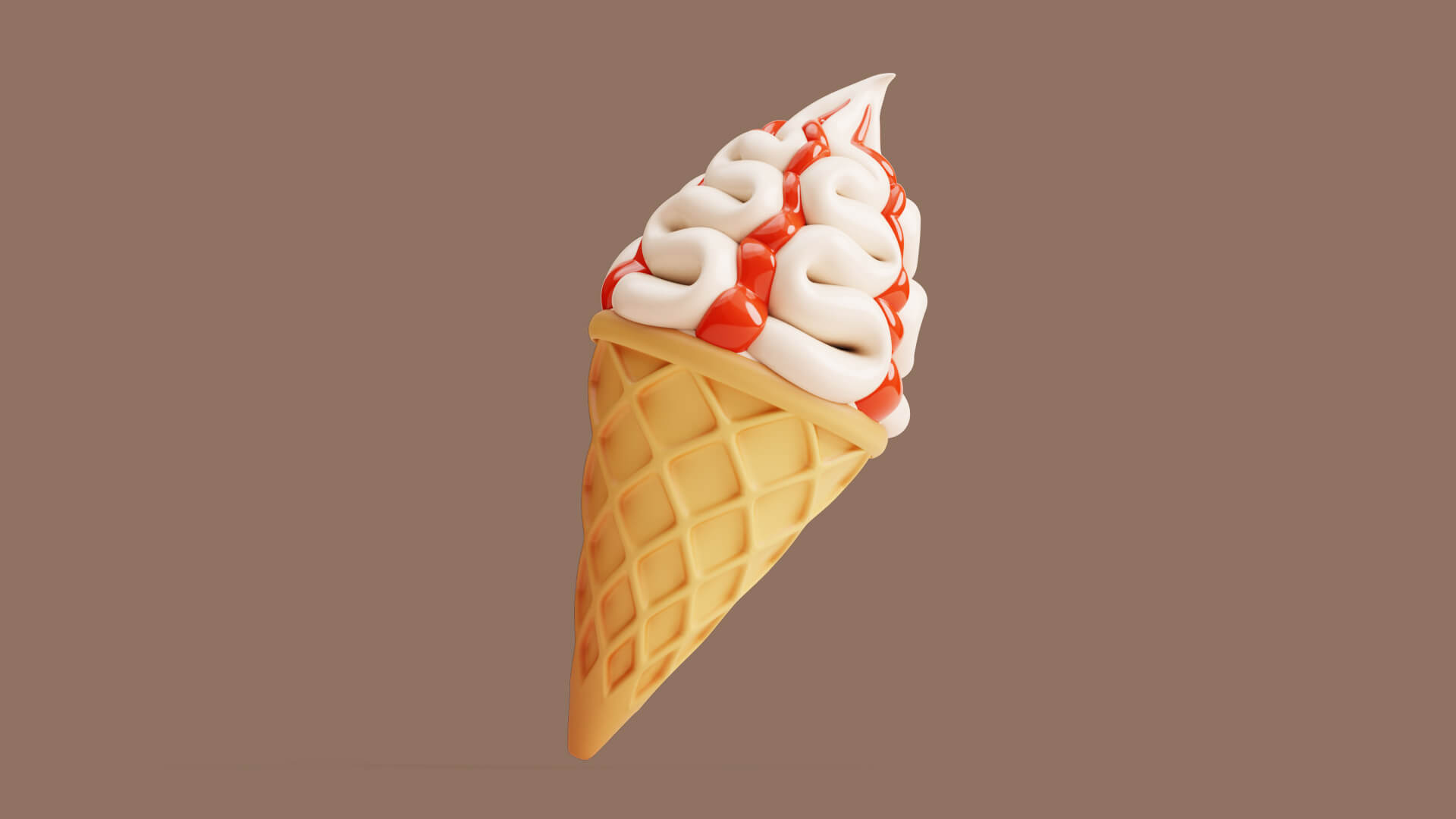 Ice Cream Stylized - 3D Model by SoulDELF