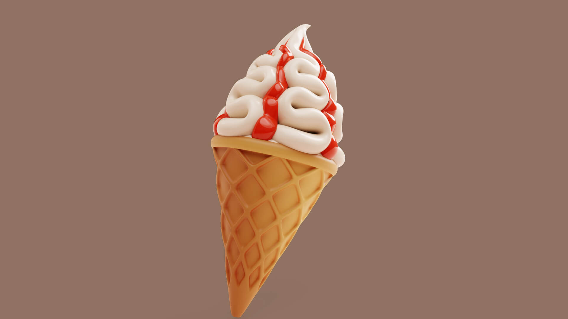 Ice Cream Stylized - 3D Model by SoulDELF