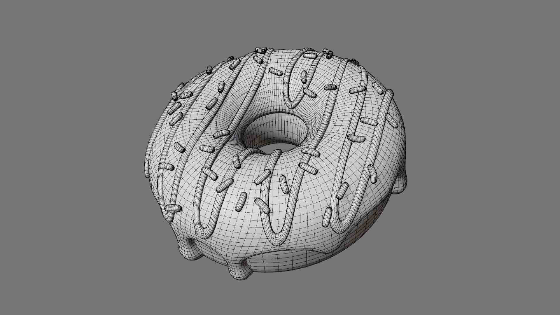 Pink Donut Stylized - 3D Model by SoulDELF