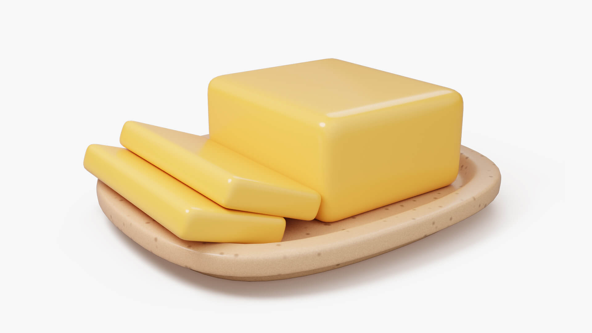 Stylized Butter - 3D Model by SoulDELF