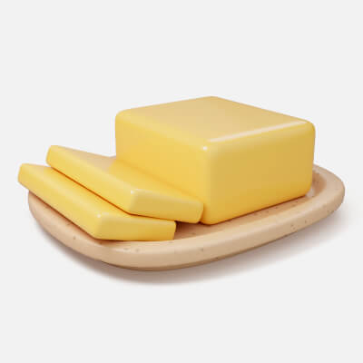 Stylized Butter - 3D Model by SoulDELF