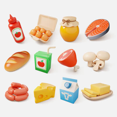 Glb 3D Models | Food And Drinks | RenderHub