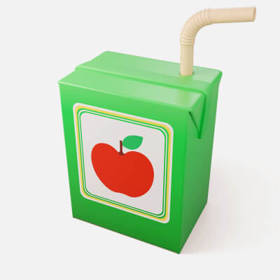 Stylized Juice Box - 3D Model by SoulDELF