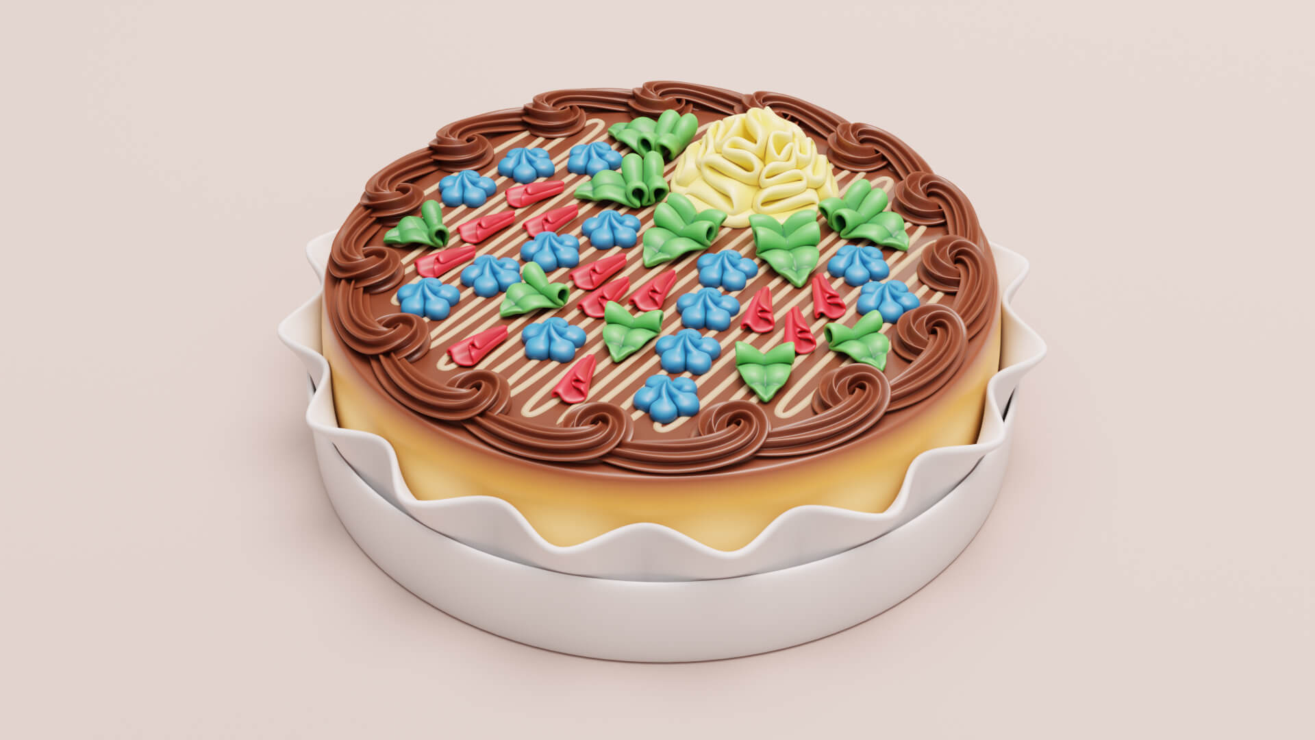 Stylized Kyiv Cake - 3D Model by SoulDELF