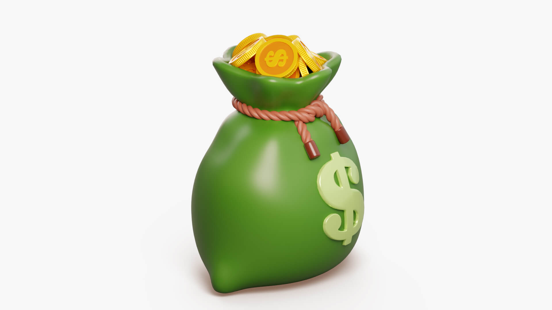 Stylized Money Bag - 3D Model by SoulDELF