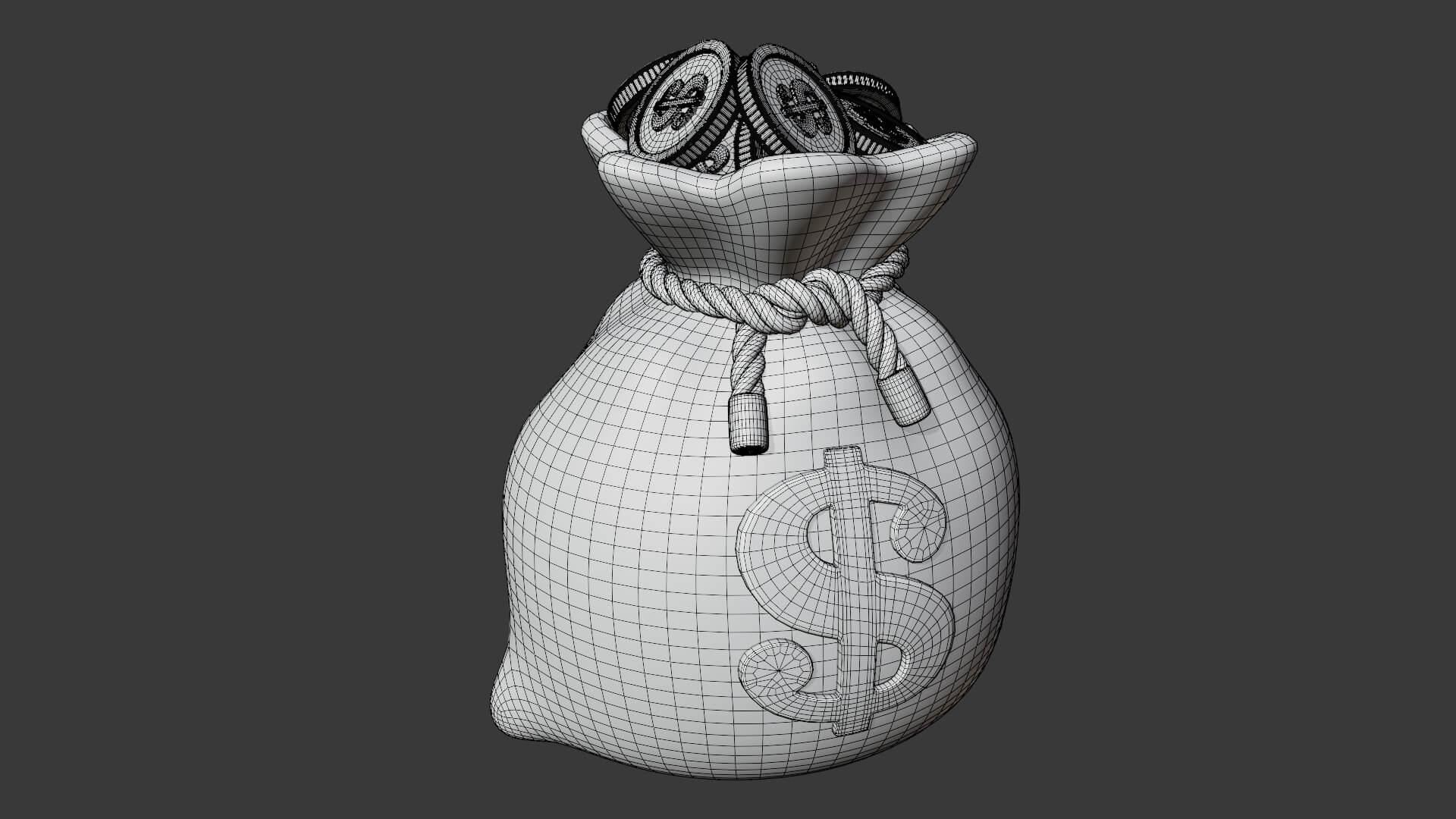 Stylized Money Bag - 3D Model by SoulDELF