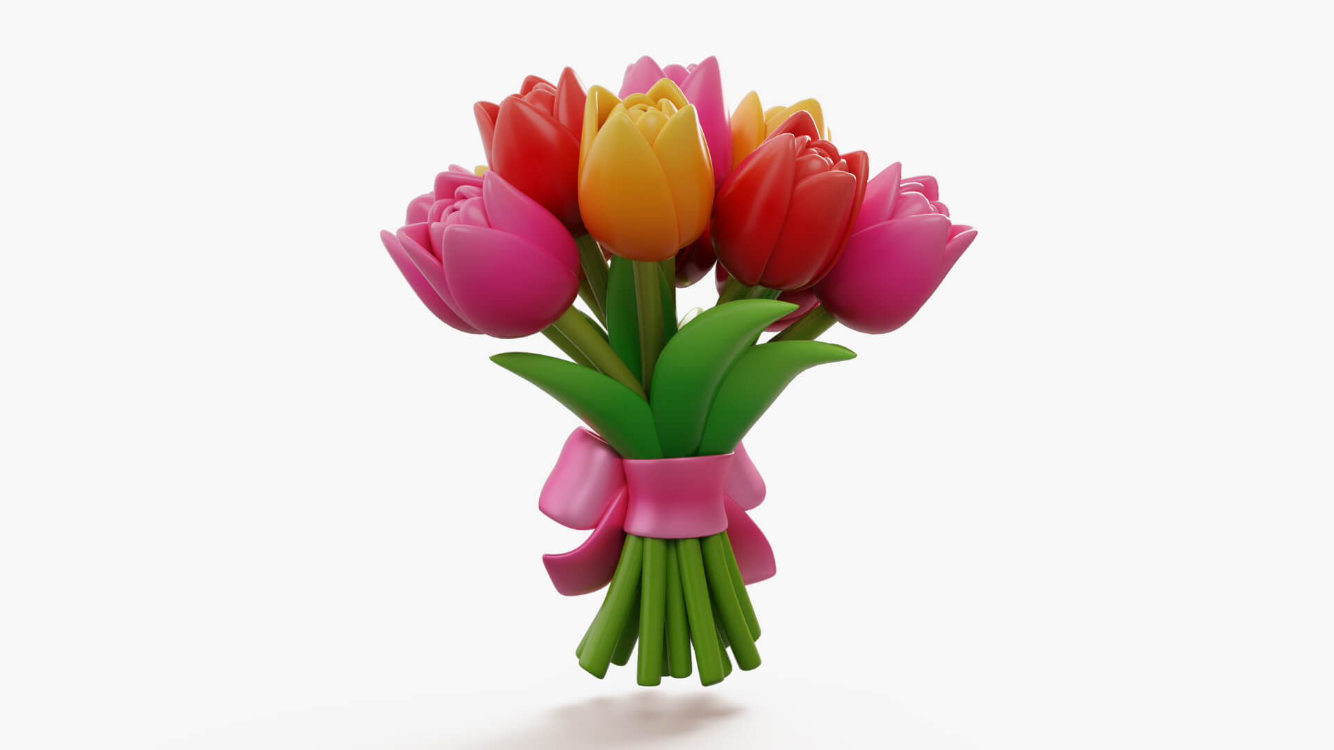 Stylized Tulip Bouquet Pack - 3D Model by SoulDELF
