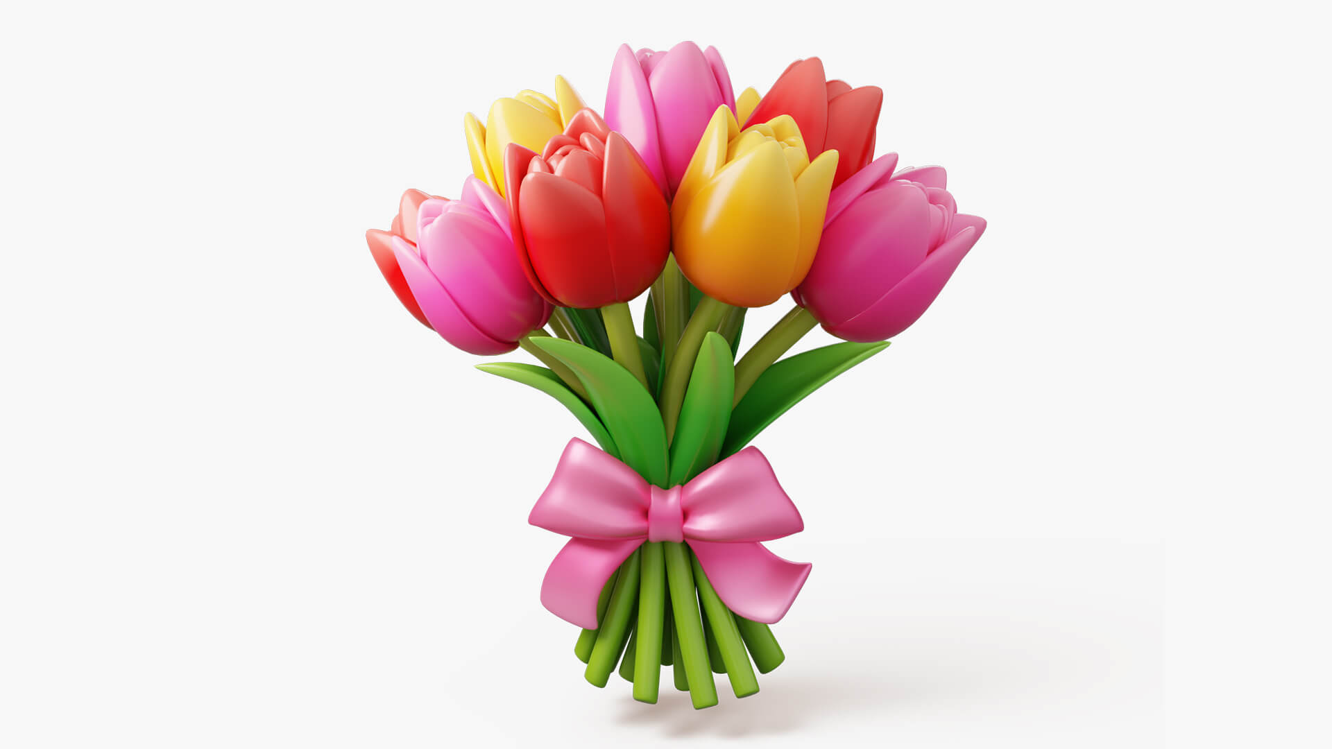 Stylized Tulip Bouquet Pack - 3D Model by SoulDELF