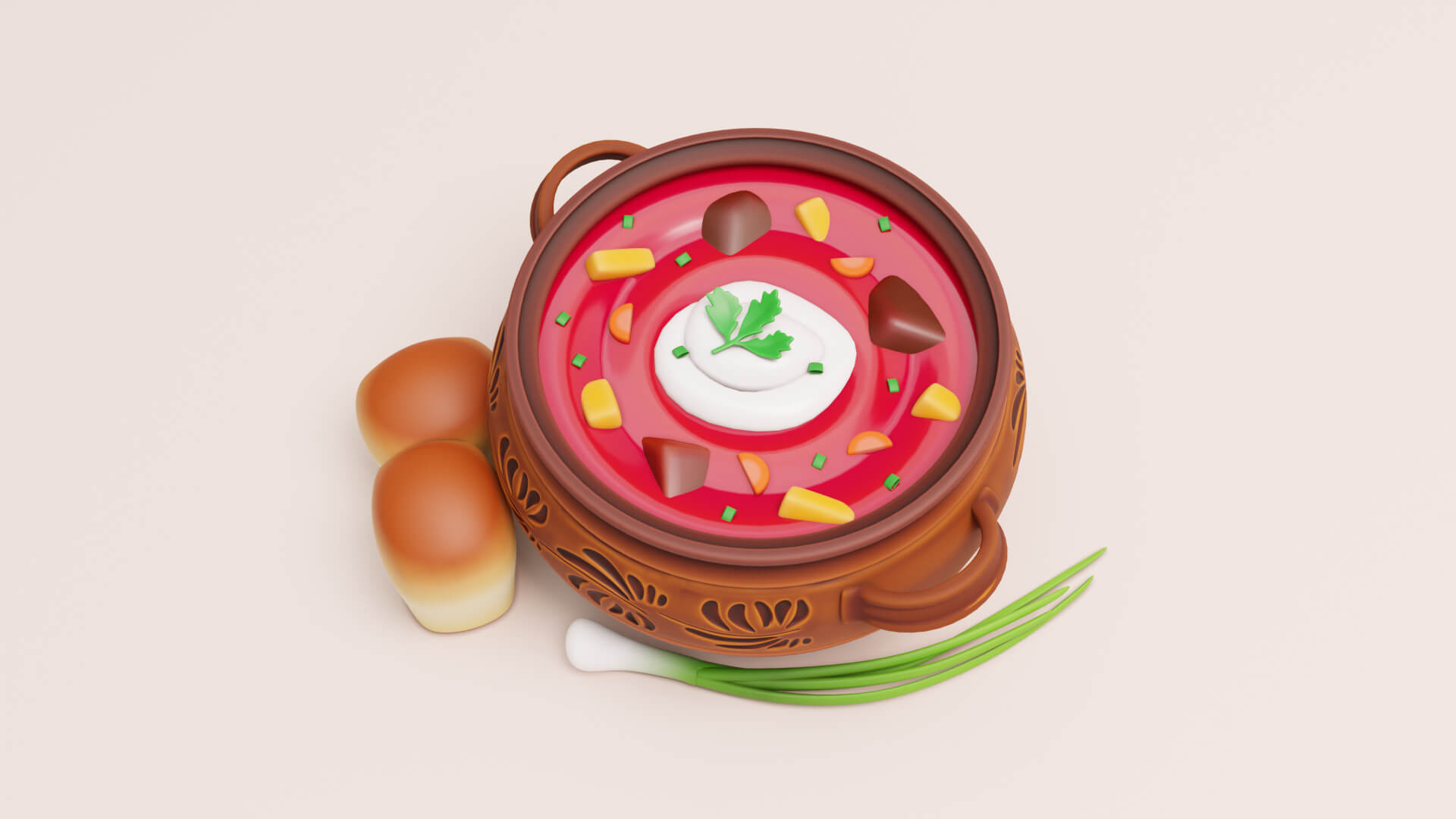 Stylized Ukraine Borsch - 3D Model by SoulDELF
