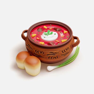 Stylized Ukraine Borsch - 3D Model by SoulDELF