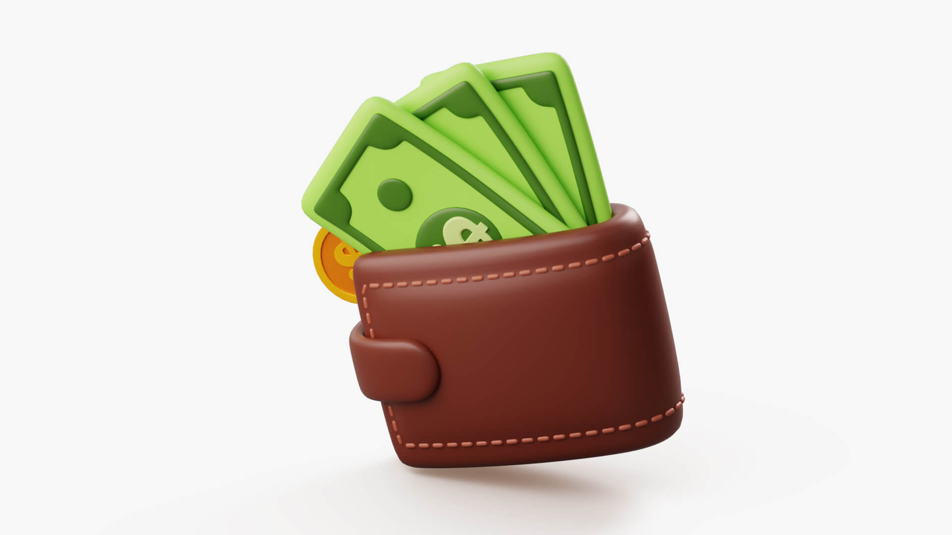 Stylized Wallet with Money - 3D Model by SoulDELF