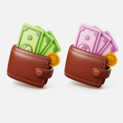 Stylized Wallet with Money - 3D Model by SoulDELF