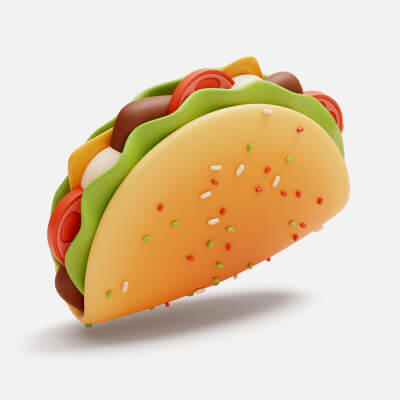 Taco Stylized - 3D Model by SoulDELF