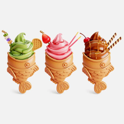 Taiyaki Fish Ice Creams Collection by SoulDELF