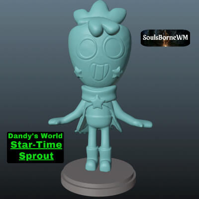Dandy's World Skin Star-Time Sprout 3D Model by SOULSBORNEWM