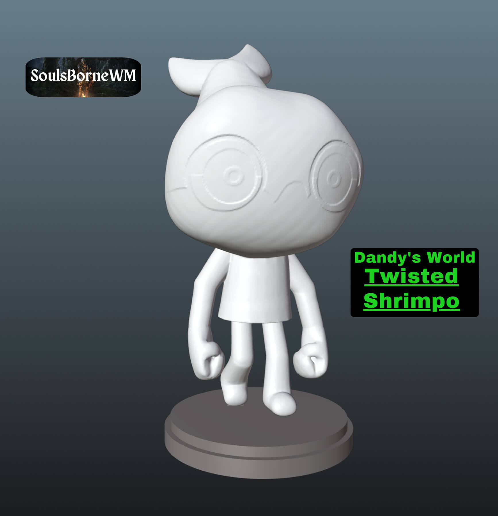 Dandy's World Twisted Shrimpo - 3D Model by SOULSBORNEWM