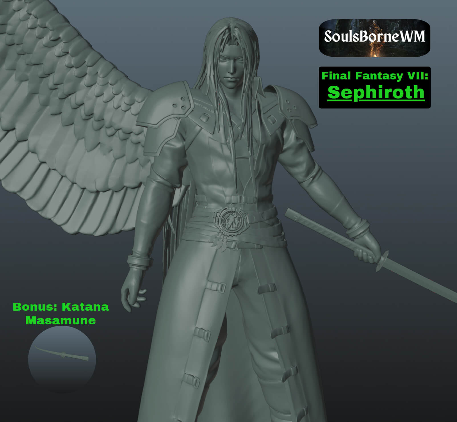 Final Fantasy 7 Sephiroth - 3D Model by SOULSBORNEWM