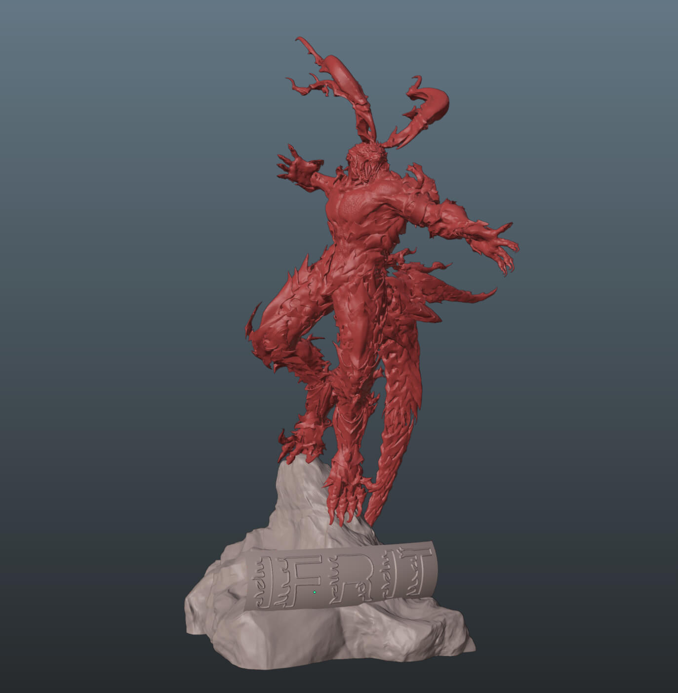 Final Fantasy XVI: Ifrit Vs Phoenix Diorama (Two Versions) - 3D Model by SOULSBORNEWM