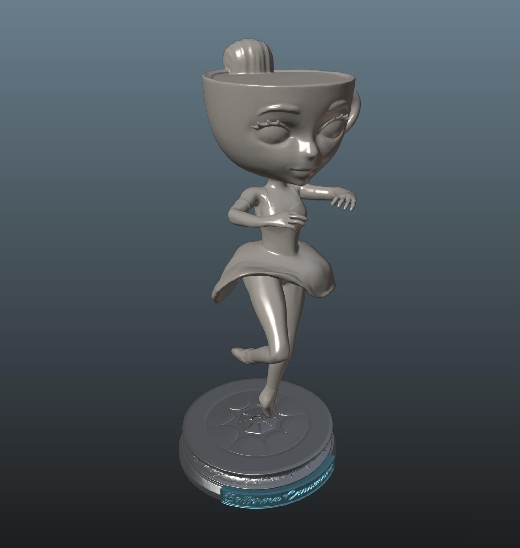 Italian Brainrot Ballerina Cappuccina - 3D Model by SOULSBORNEWM