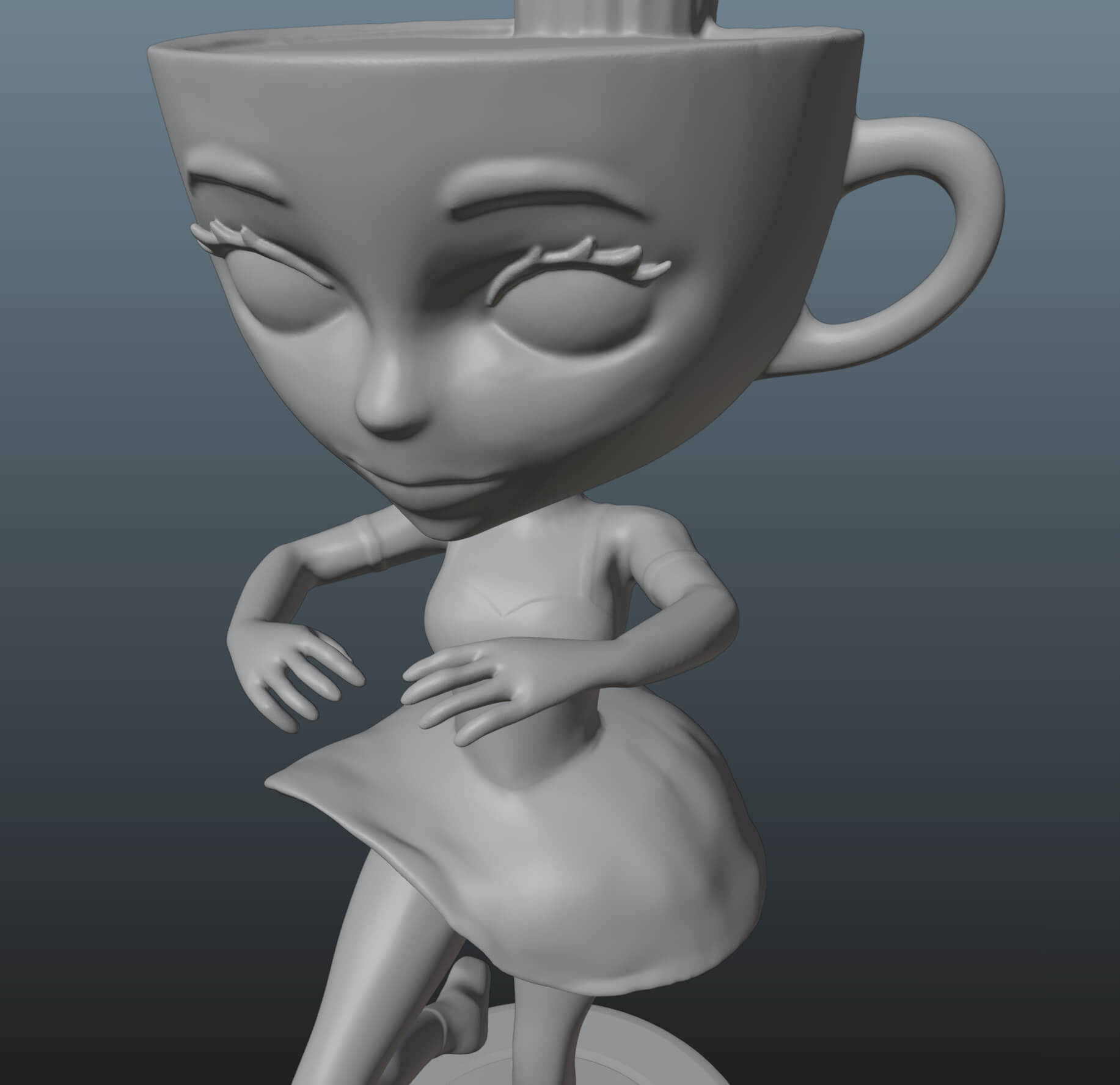 Italian Brainrot Ballerina Cappuccina - 3D Model by SOULSBORNEWM