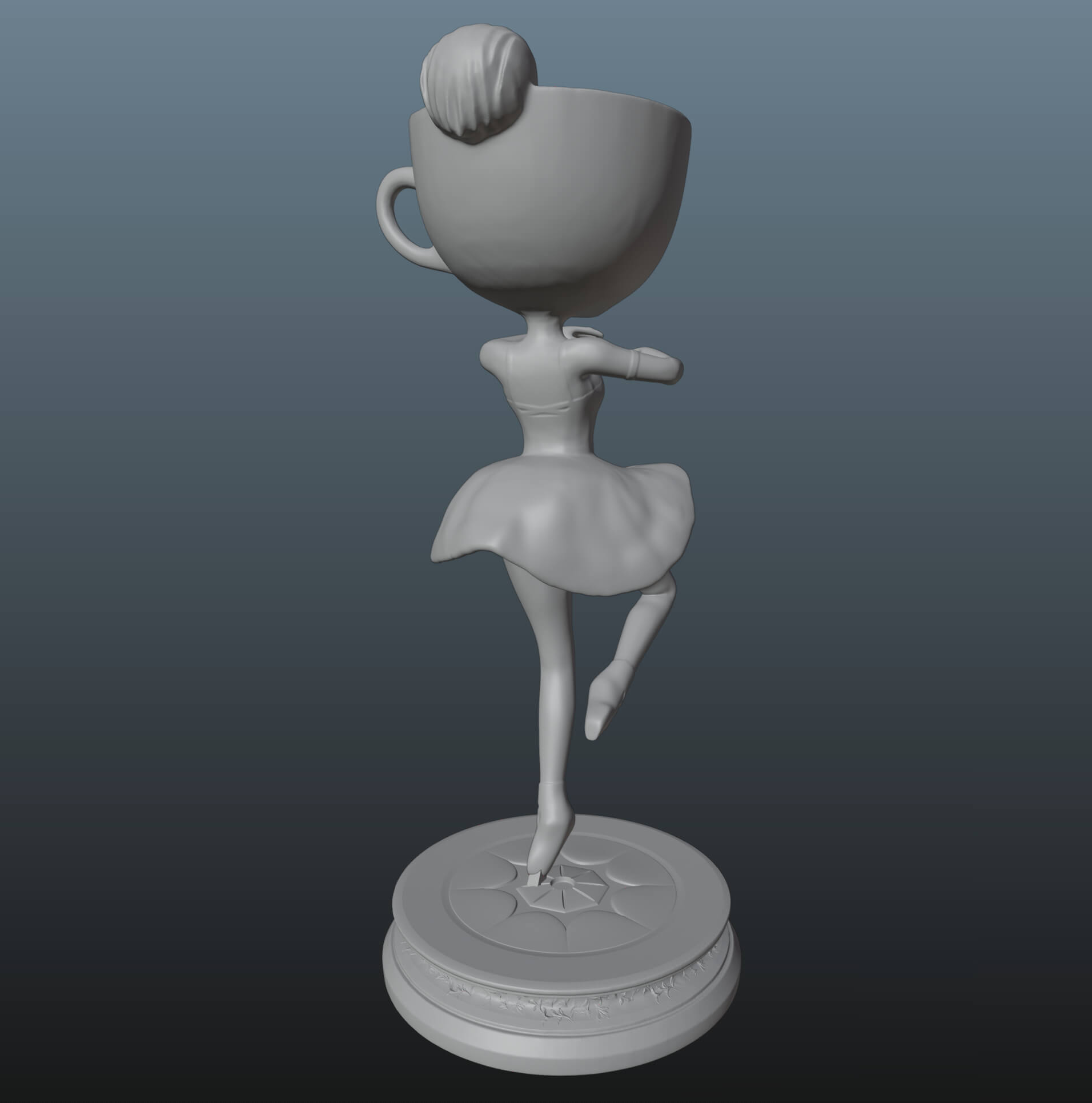 Italian Brainrot Ballerina Cappuccina - 3D Model by SOULSBORNEWM