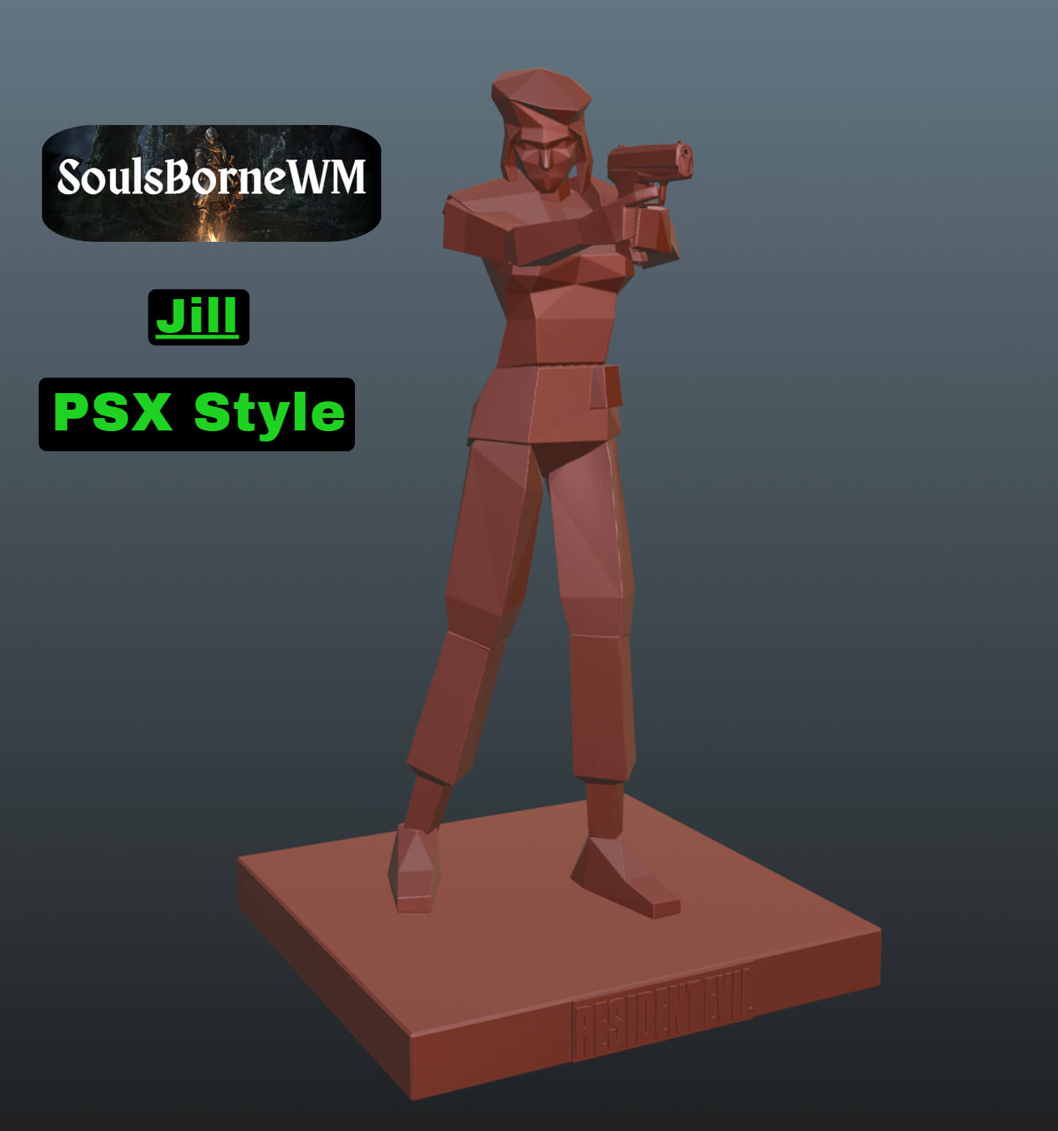 Jill Valentine (RE1) Psx Style - 3D Model by SOULSBORNEWM
