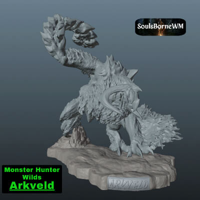 Monster Hunter Wilds Arkveld - 3D Model by SOULSBORNEWM
